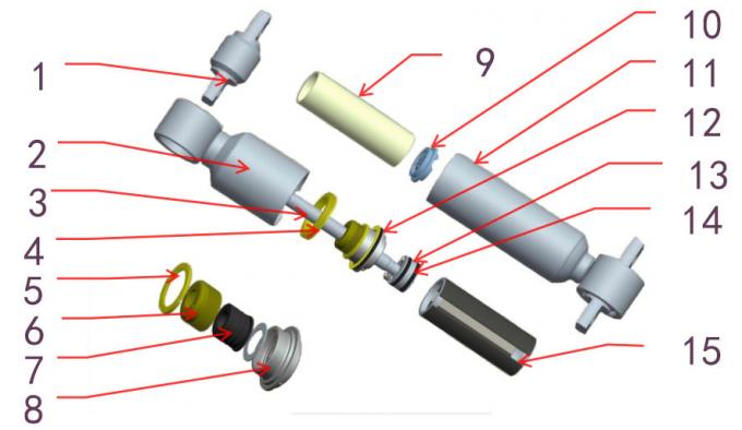 Yaw Damper Railway Suspension System ISO9001 Rail Damper