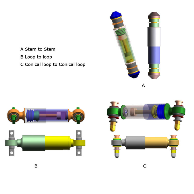 Yaw Damper Railway Suspension System Iso9001 Rail Damper